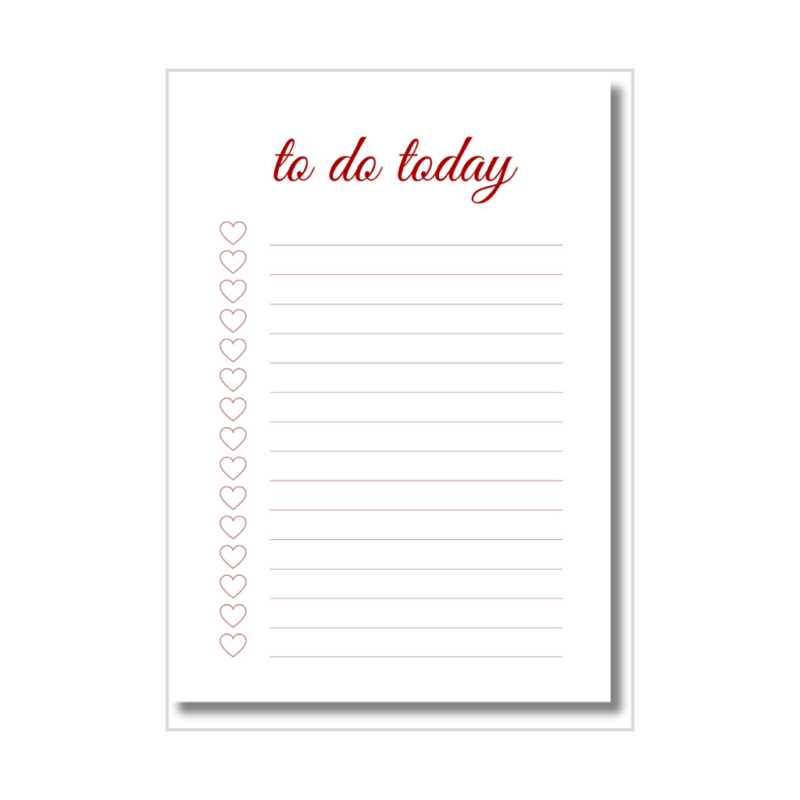 To Do Today – printable – Michelle Valentine – Love Eat Travel TV
